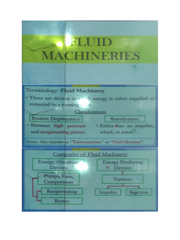 21 Fluid Machineries Concepts Formulas and Sample Problems | PDF