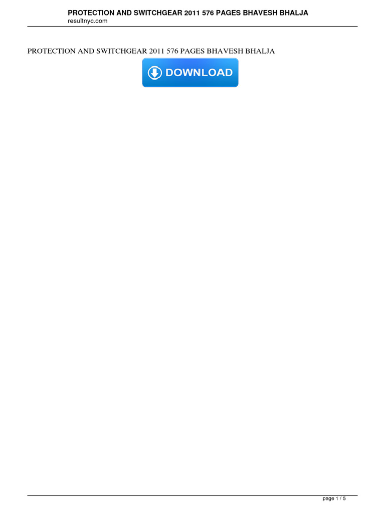 Protection and Switchgear Pages Bhavesh Bhalja | PDF | Fuse (Electrical ...