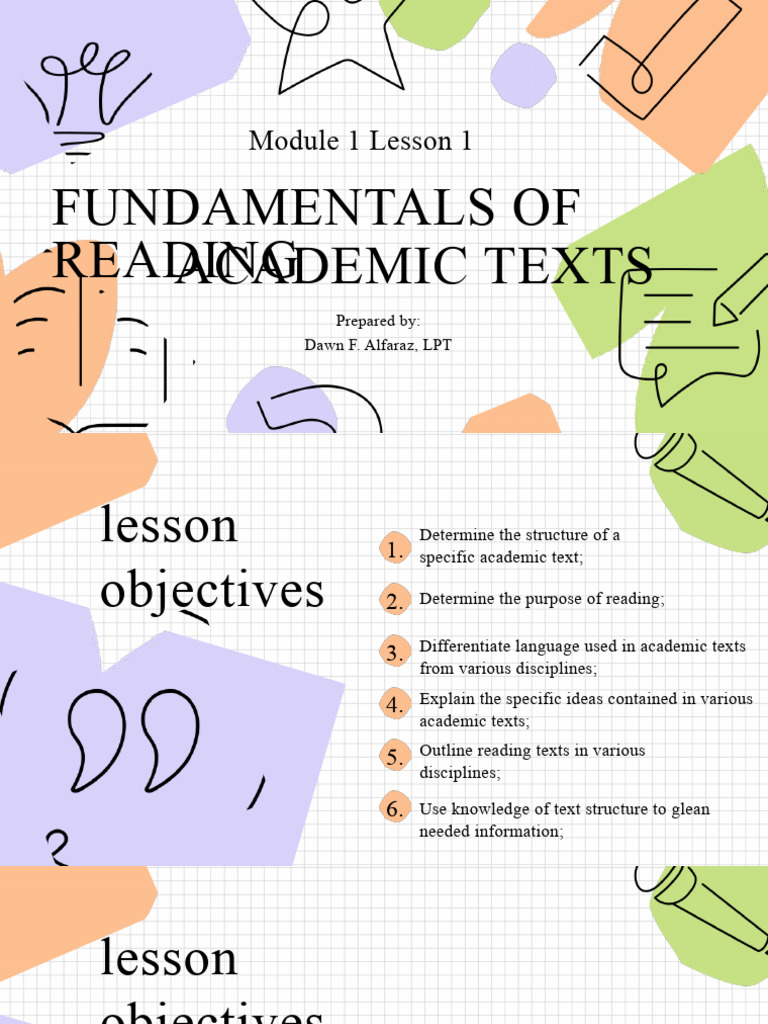 Module 1 Lesson 1 - Fundamental Differences | PDF | Verb | Thesis