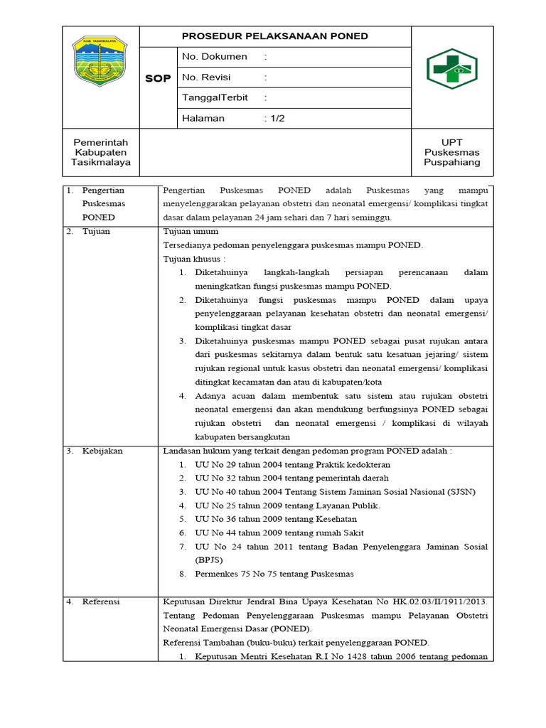 Sop Pelaksanaan Poned | PDF
