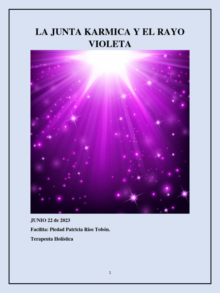Junta Kármica y Rayo Violeta | PDF | Amor | Oración