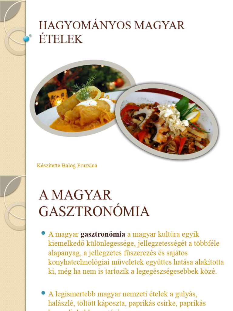 Hagyomanyos Magyar Etelek | PDF