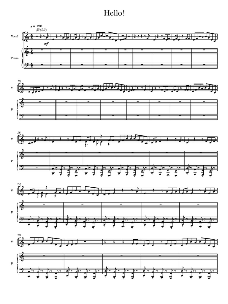 Hello! Piano | PDF