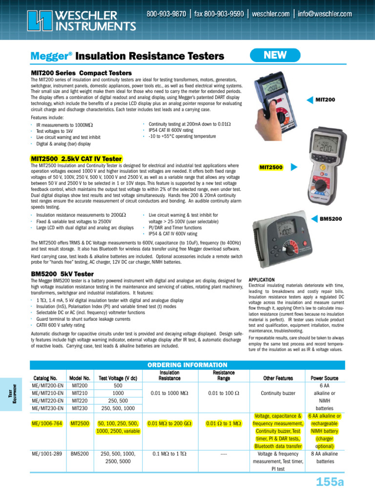 High Voltage Megger Tester 2.5kv | PDF | Insulator (Electricity) | Voltage