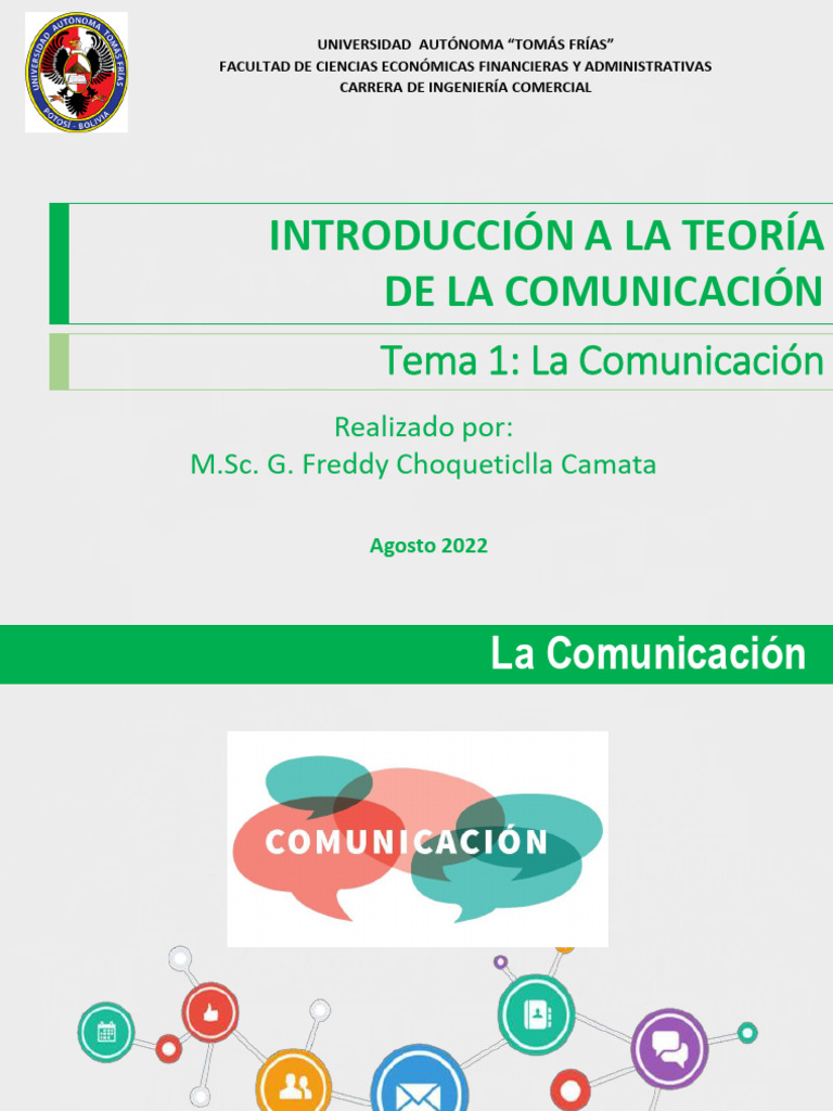 PRES - 1 - La Comuicación | PDF | Comunicación | Comunicación no verbal