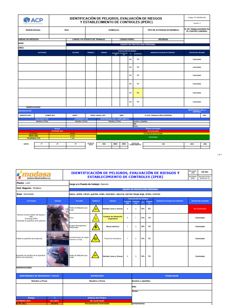 FO-SSOMA-003 - Matriz IPER | PDF FO-SSOMA-003 - Matriz IPER | PDF