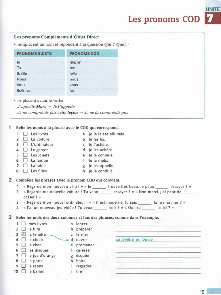 Exercices COD Et COI | PDF