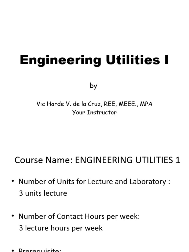 1.0 Intro Engineering Utilities 1 | Download Free PDF | Series And Parallel Circuits ...