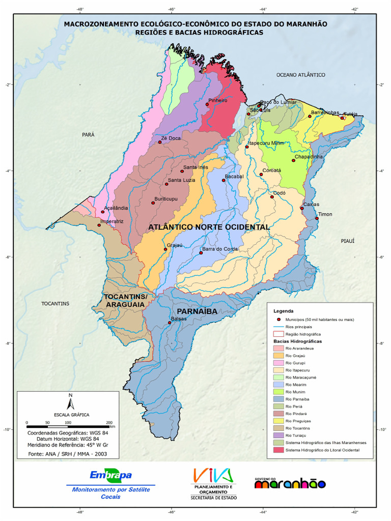 Figura 13. Regiões e bacias hidrográficas do Estado do Maranhão | PDF