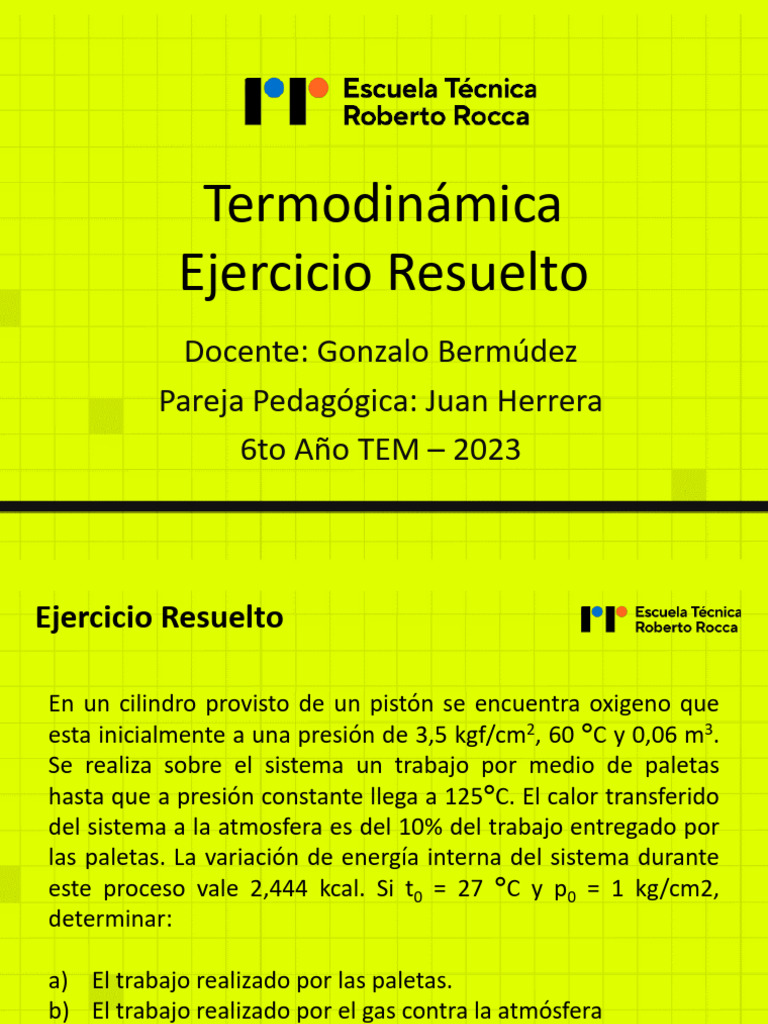 Termodinámica - Ejercicio Resuelto | PDF | Termodinámica | Gases