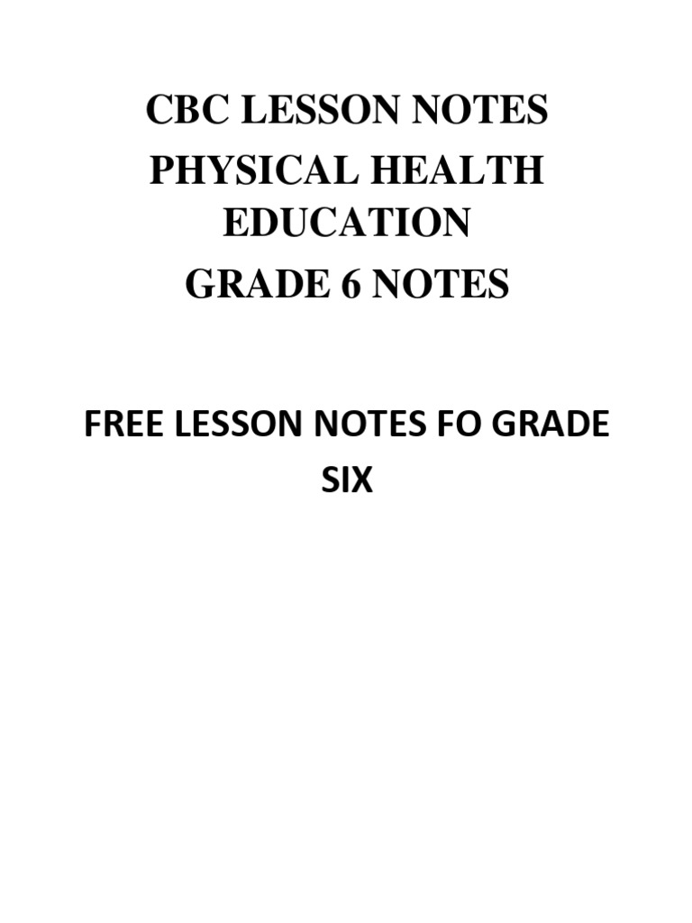 Grade 6 Physical Education Notes 2 | PDF | Volleyball | Foot