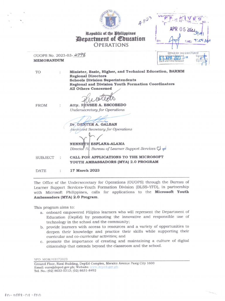 Microsoft Youth Ambassadors | PDF