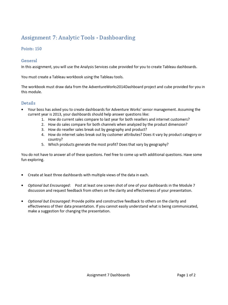 Assignment 7 Dashboards | PDF | Information Science | Data Management