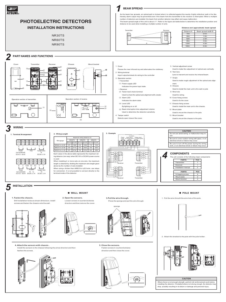 16 Bariera IR NR90TS - NR - 30!60!90TS - Manual Instalare | PDF | Screw ...