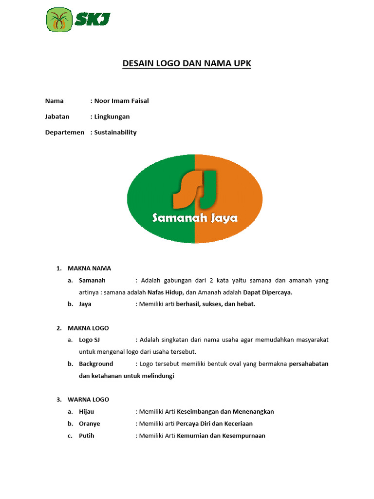 Desain Logo Dan Nama Upk | PDF
