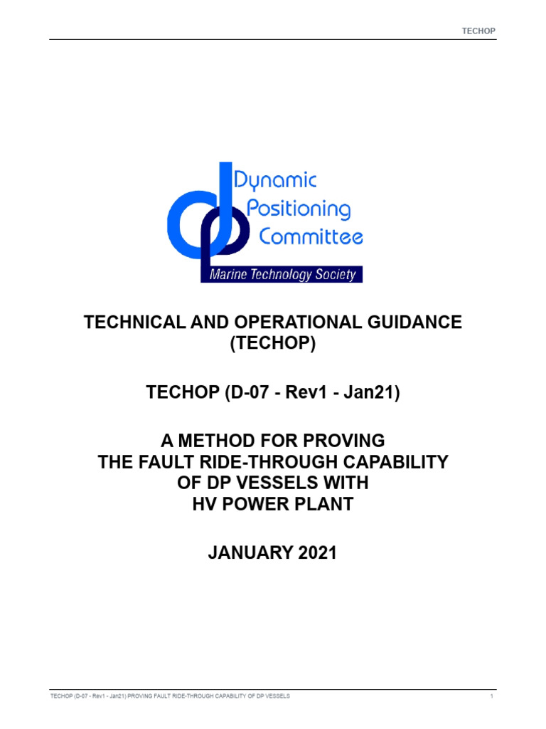 Techop (D-07 - Rev1 - Jan21) Proving Fault Ride-Through Capability of ...