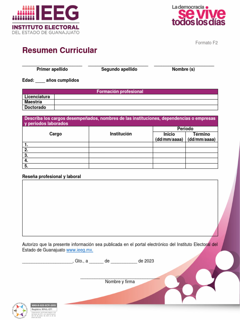 Formato F2 | PDF