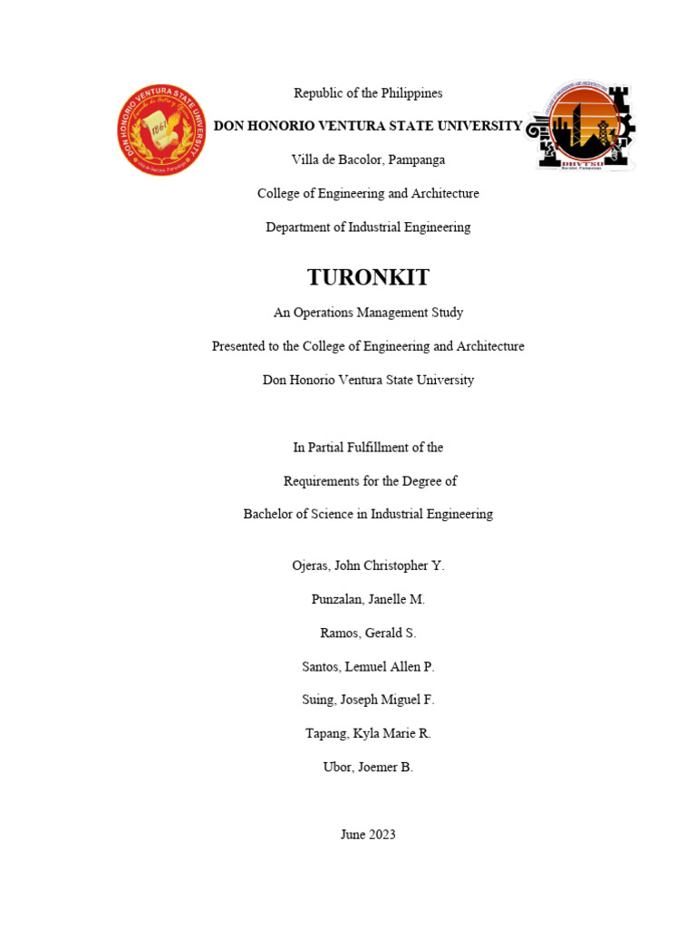 Turonkit: A Feasibility Study | PDF | Partnership | Rice