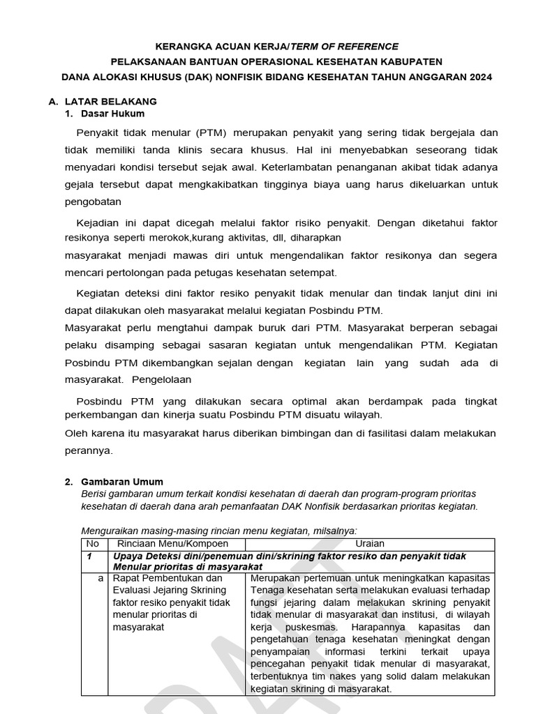 Uum Contoh TOR DAK 23 | PDF