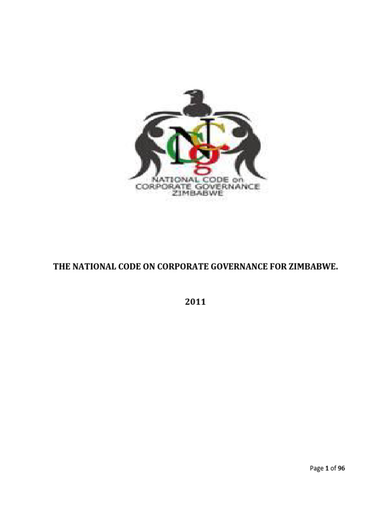 Zimbabwe National Code Ccorporate Governance | PDF | Alternative ...