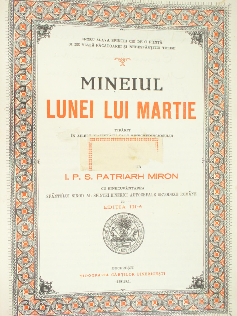 Minei 03 Mart Buc 1930 | PDF