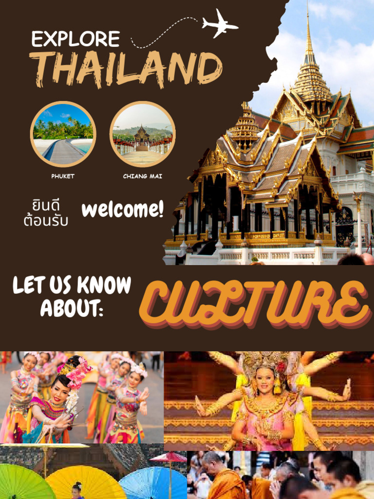 Brown Modern Explore Thailand Flyer Landscape | PDF | Thailand | Pattaya