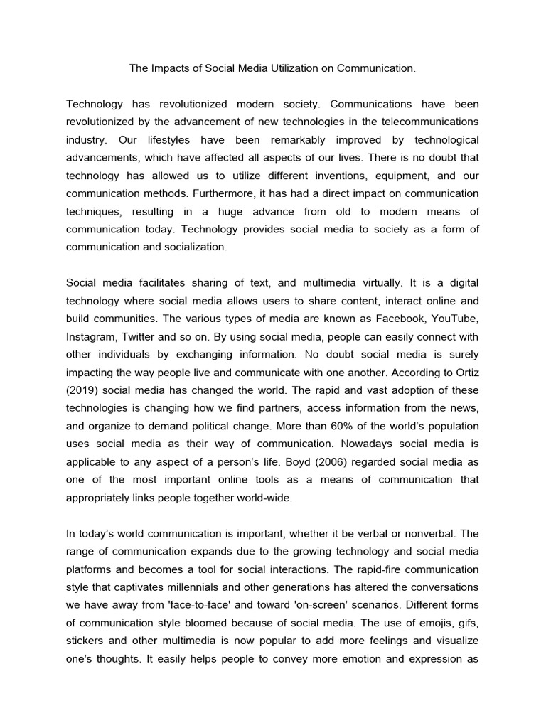 Purposive Communication-Research | PDF | Social Media | Popular Culture ...