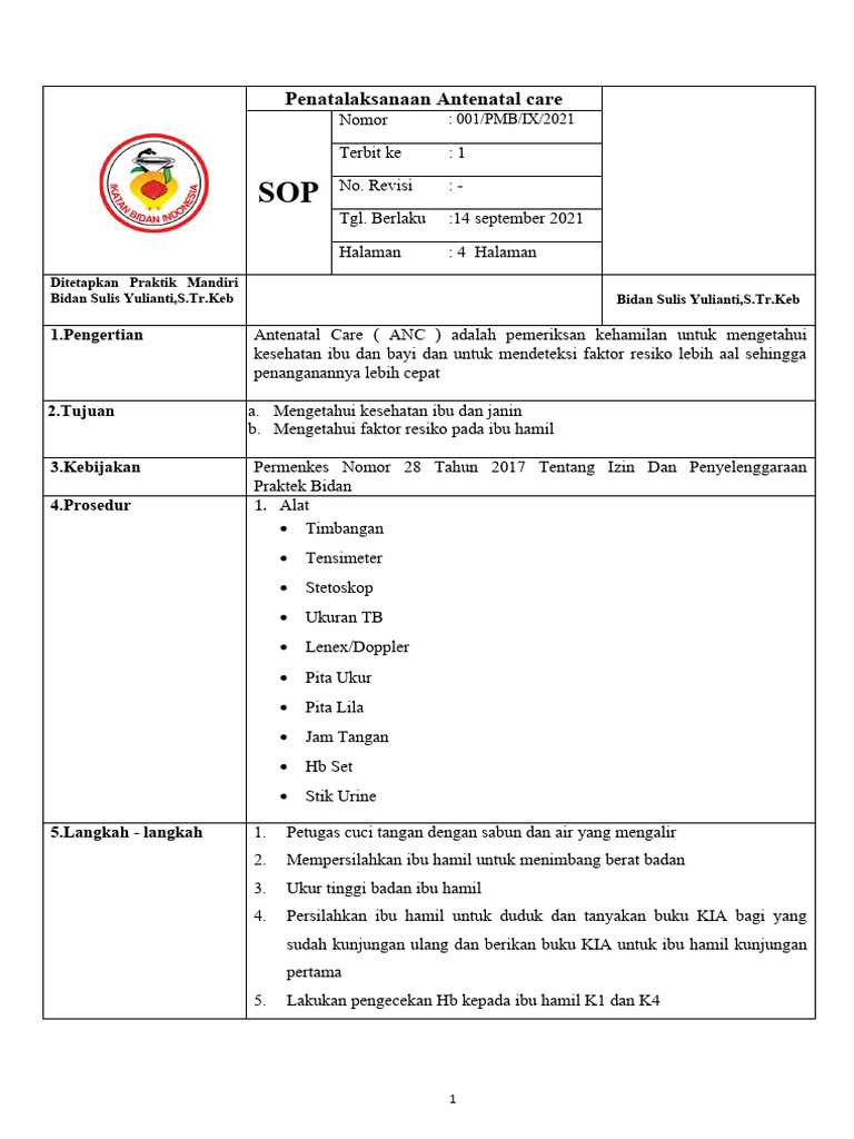 Sop Anc | PDF