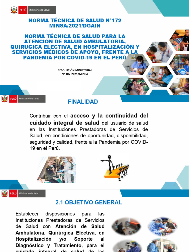 NTS 172-2021-MINSA . - Sarita Molina | PDF | Lavado de manos | Hospital