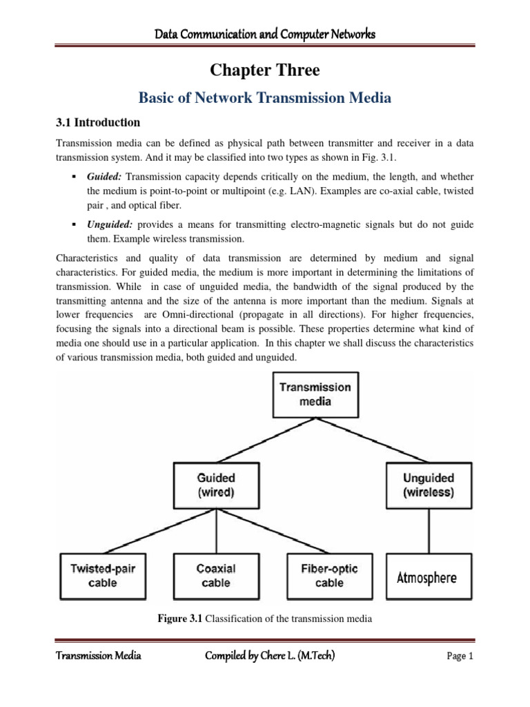 Chapter 2 - Data Communication and Transmission Media | PDF | Transmission Medium | Optical Fiber