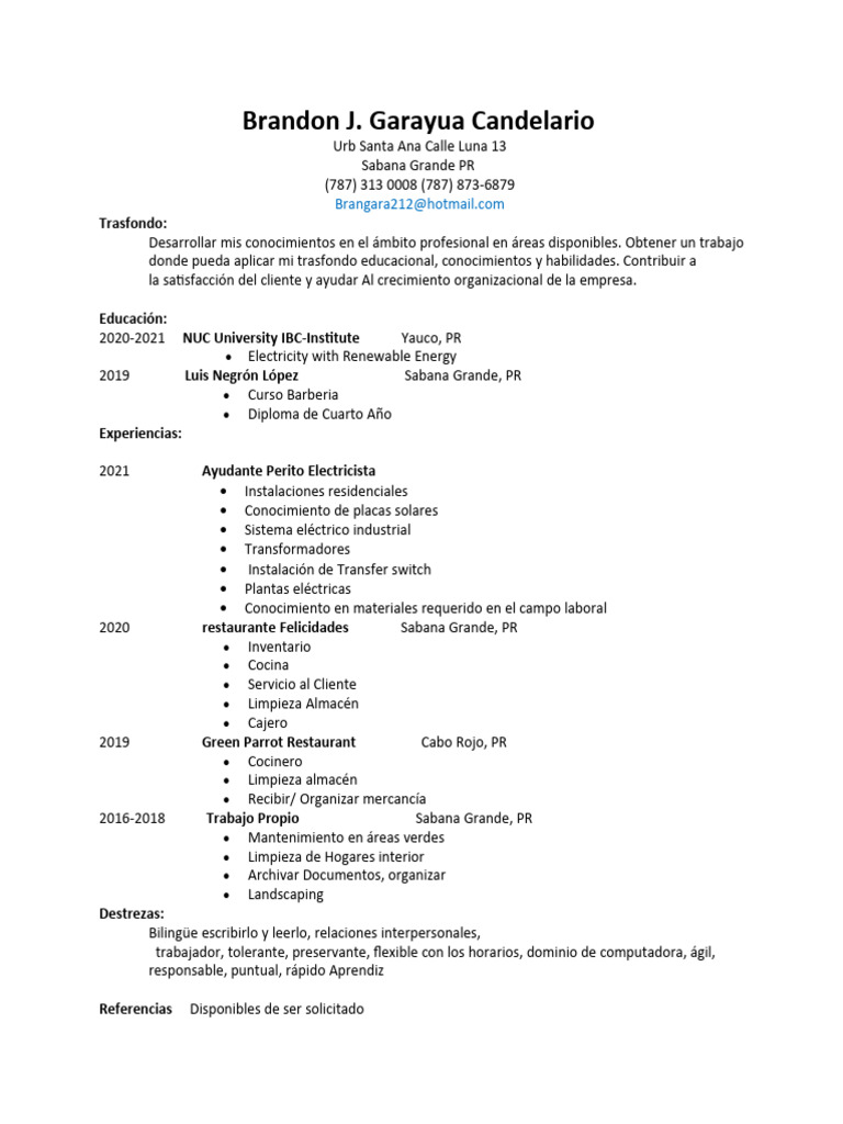 Brandon J.resume | PDF