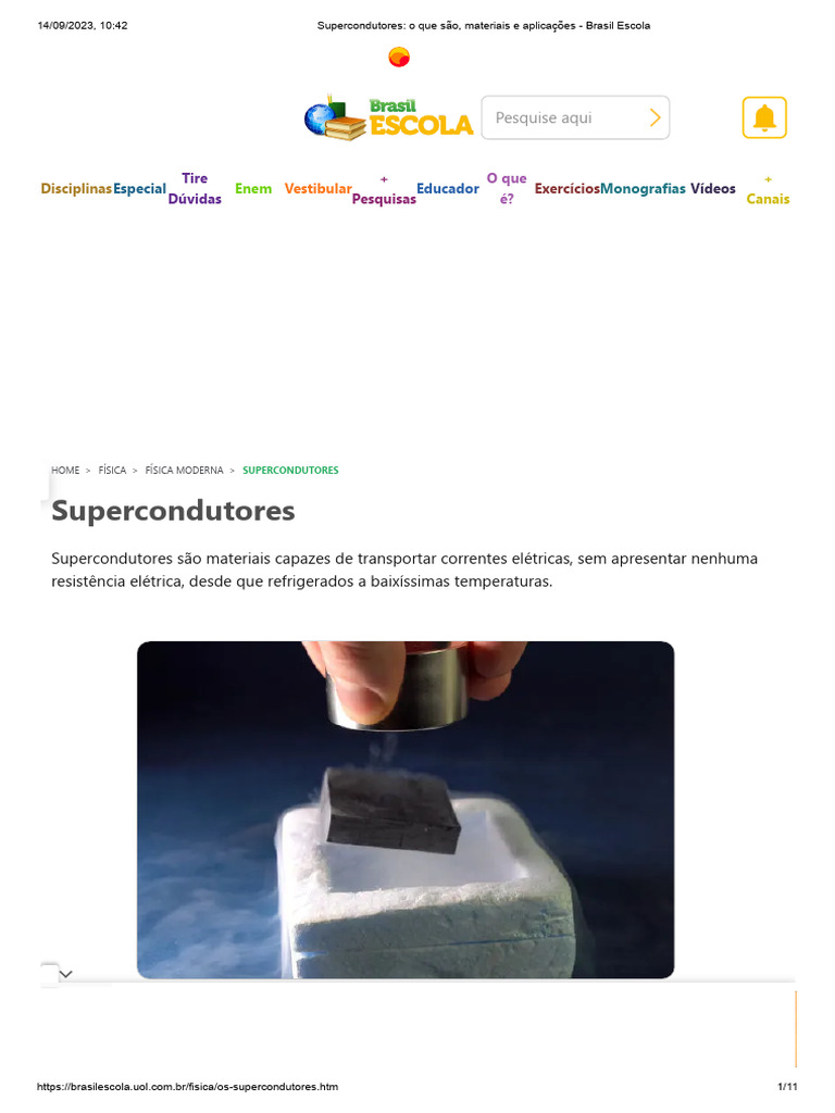 Supercondutores_ o que são, materiais e aplicações | PDF ...