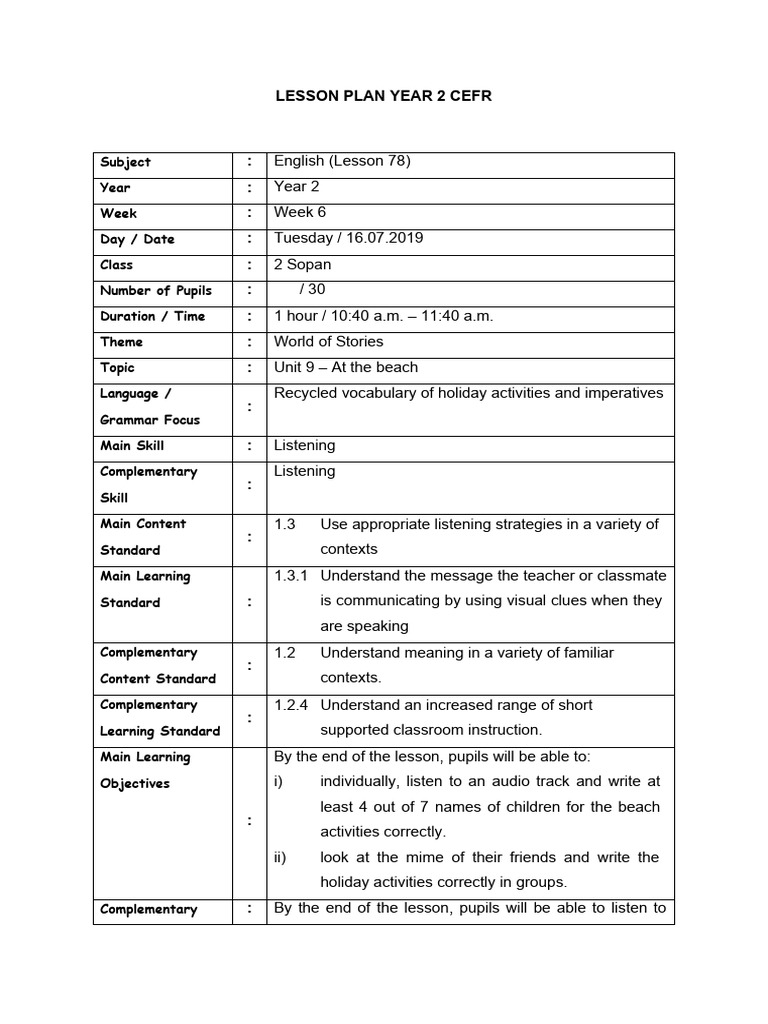 2S English W6 Tues Listening Review Act. and Imperative | PDF ...