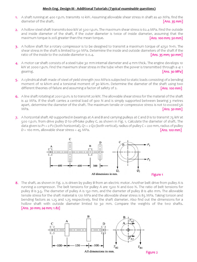 Shafts | PDF | Stress (Mechanics) | Belt (Mechanical)