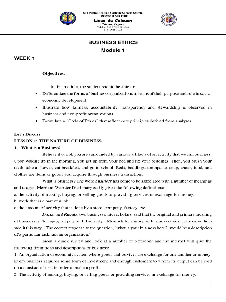 Bus - Ethics Module | Download Free PDF | Corporate Social Responsibility | Organizational Culture