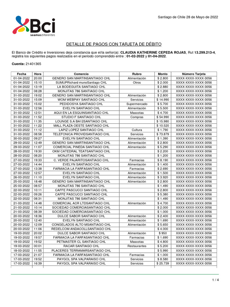 Bci CERT Compras | PDF | Bancario | Servicios financieros