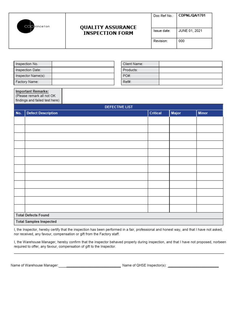 Quality Assurance Checklist | PDF | Quality Assurance | Quality