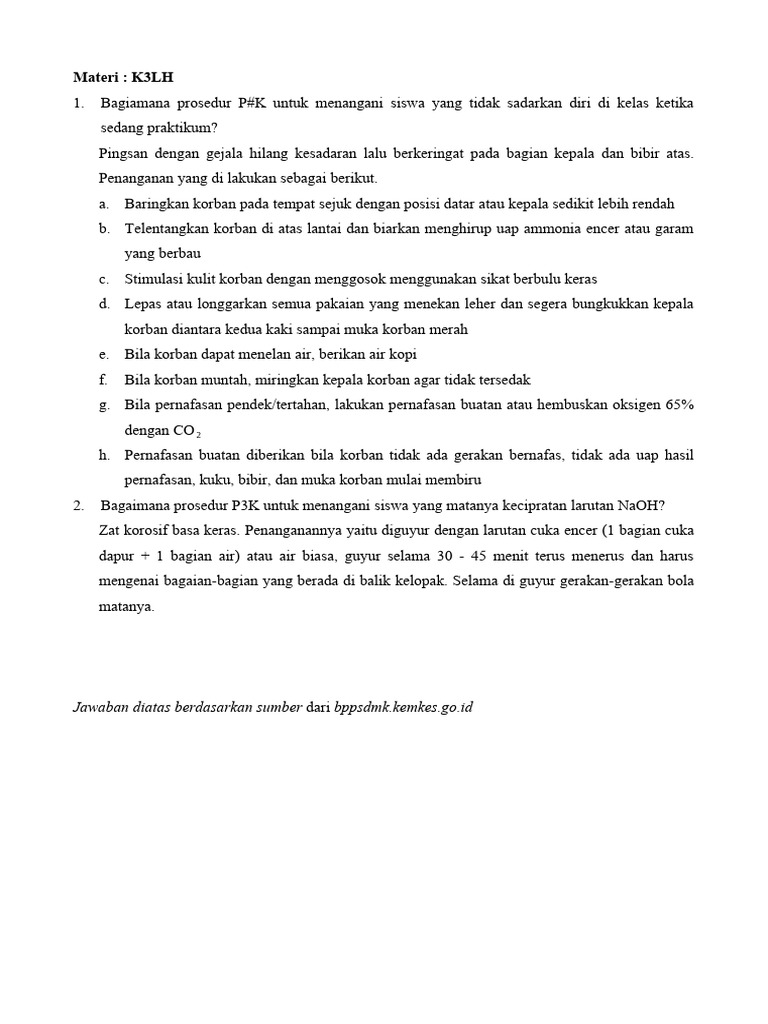 Materi K3LH | PDF