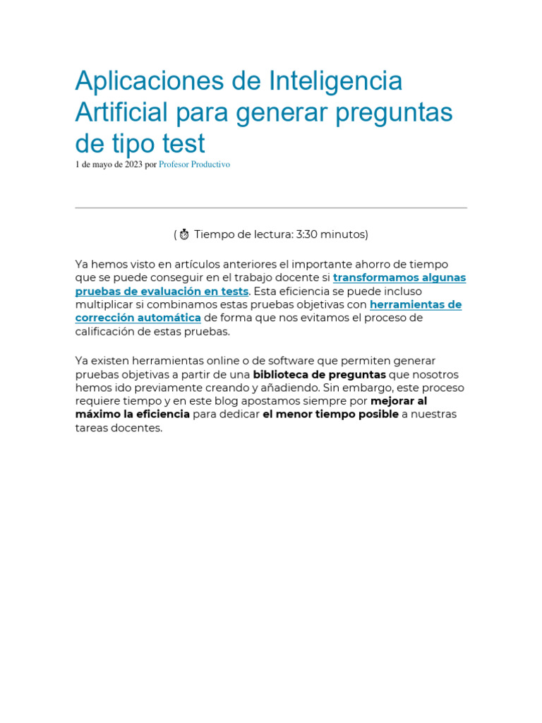 Aplicaciones de Inteligencia Artificial para Generar Preguntas de Tipo ...