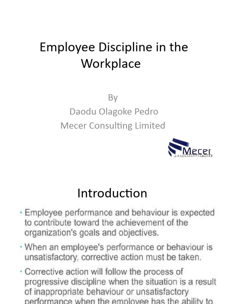 Employee Discipline | PDF | Disciplines | Behavioural Sciences