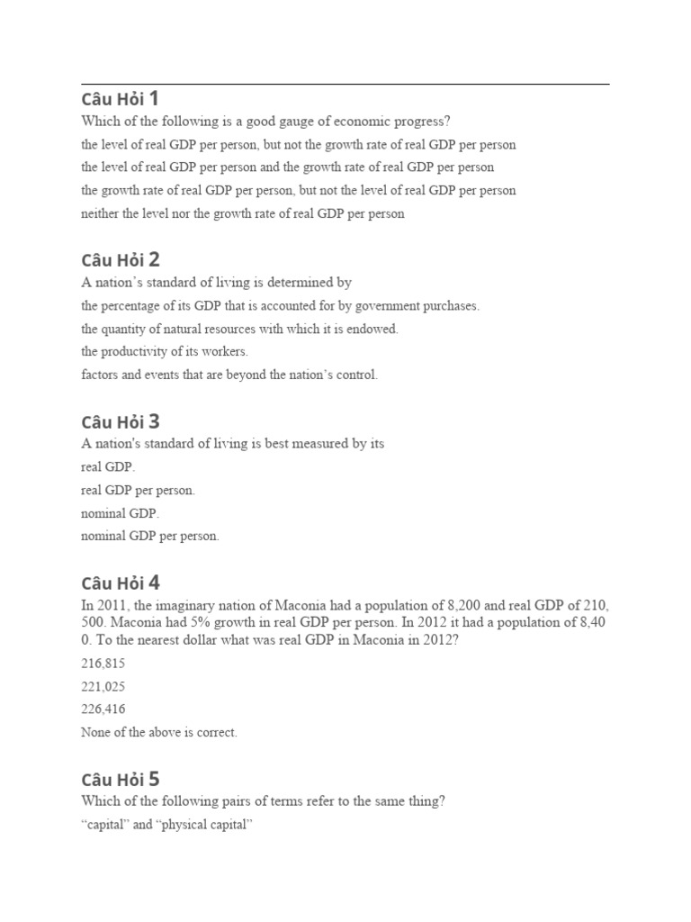 Macro LMS - Chapter 25&26 | PDF | Financial Risk | Gross Domestic Product