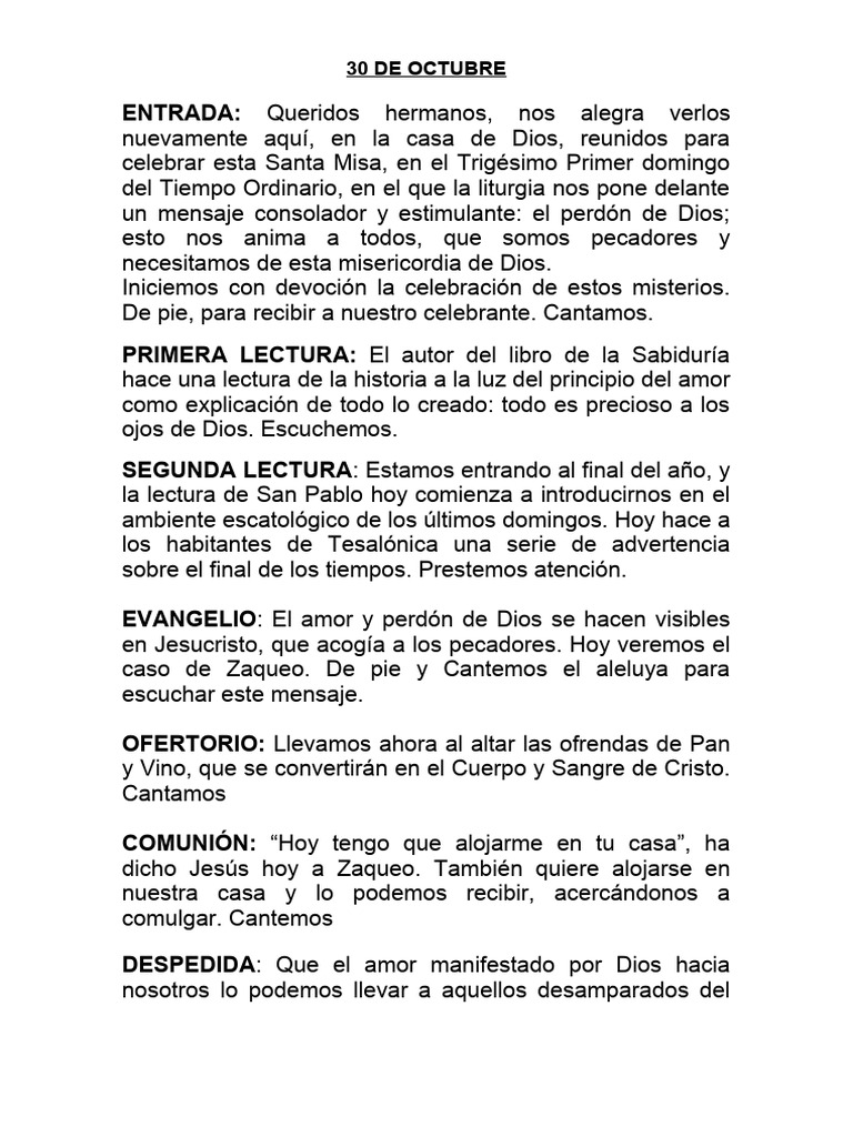 Monicion 30 De Octubre Pdf