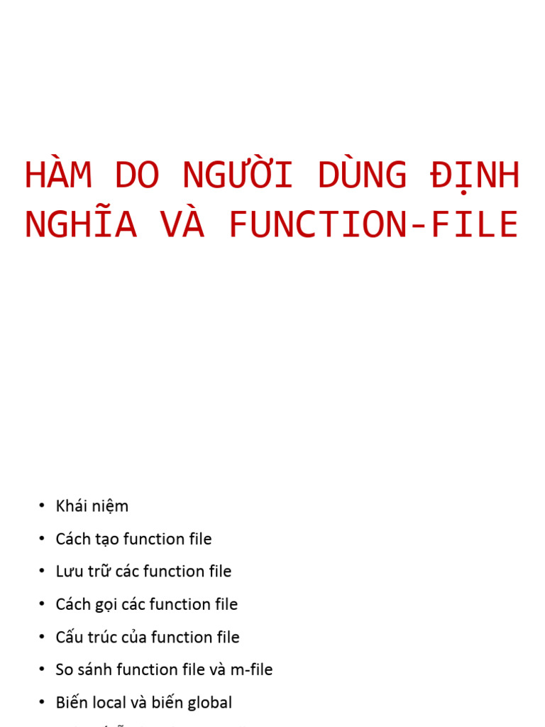 Chapter 4. Function File (Part 1) - Slides | PDF