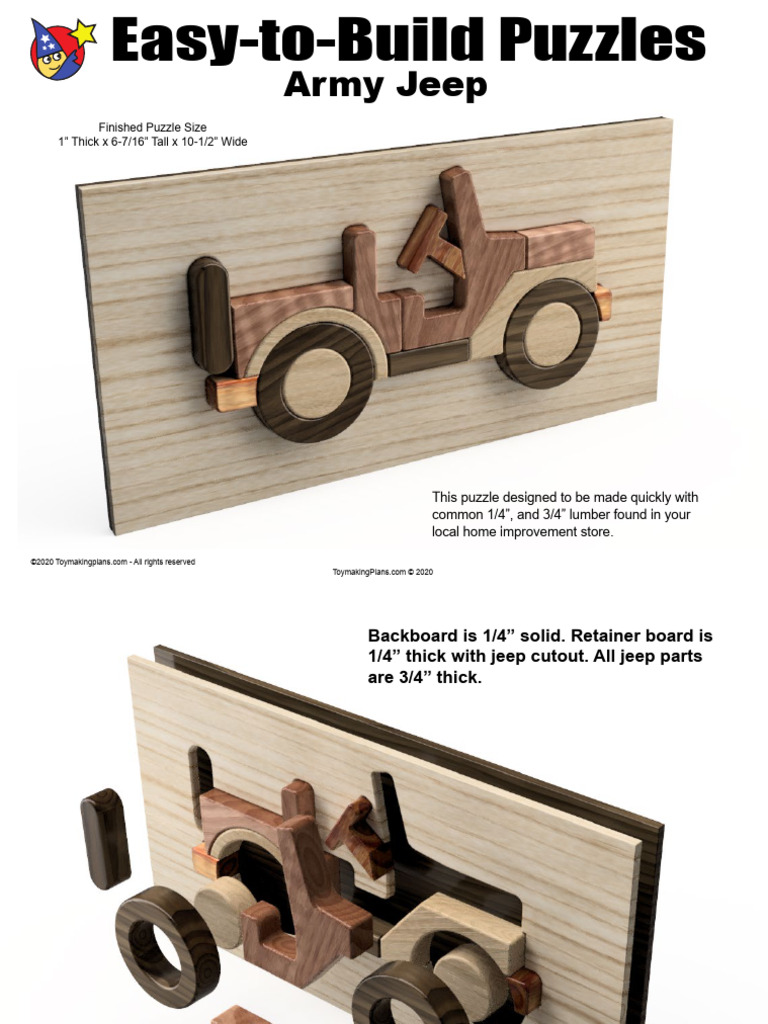 Army Jeep Puzzle Building Guide | PDF