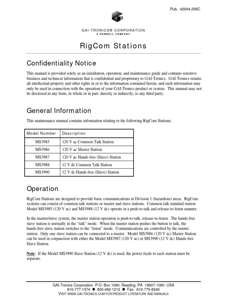 Rig Com Station | PDF | Alternating Current | Electrical Engineering