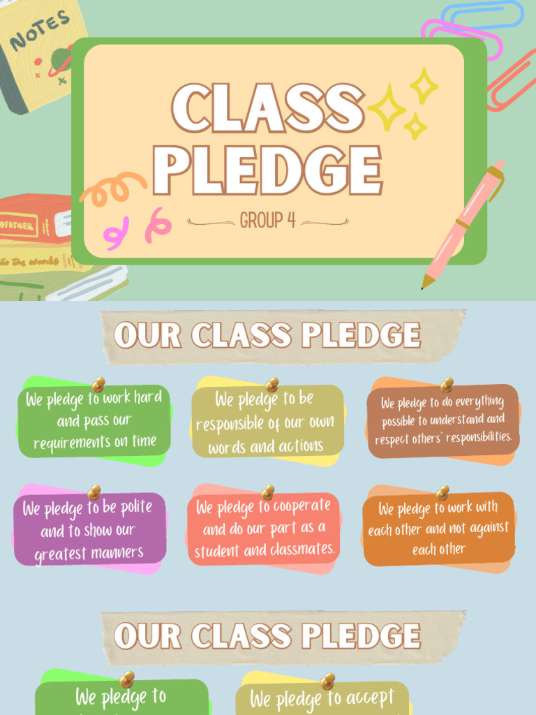 Class Pledge (Group 4) | PDF