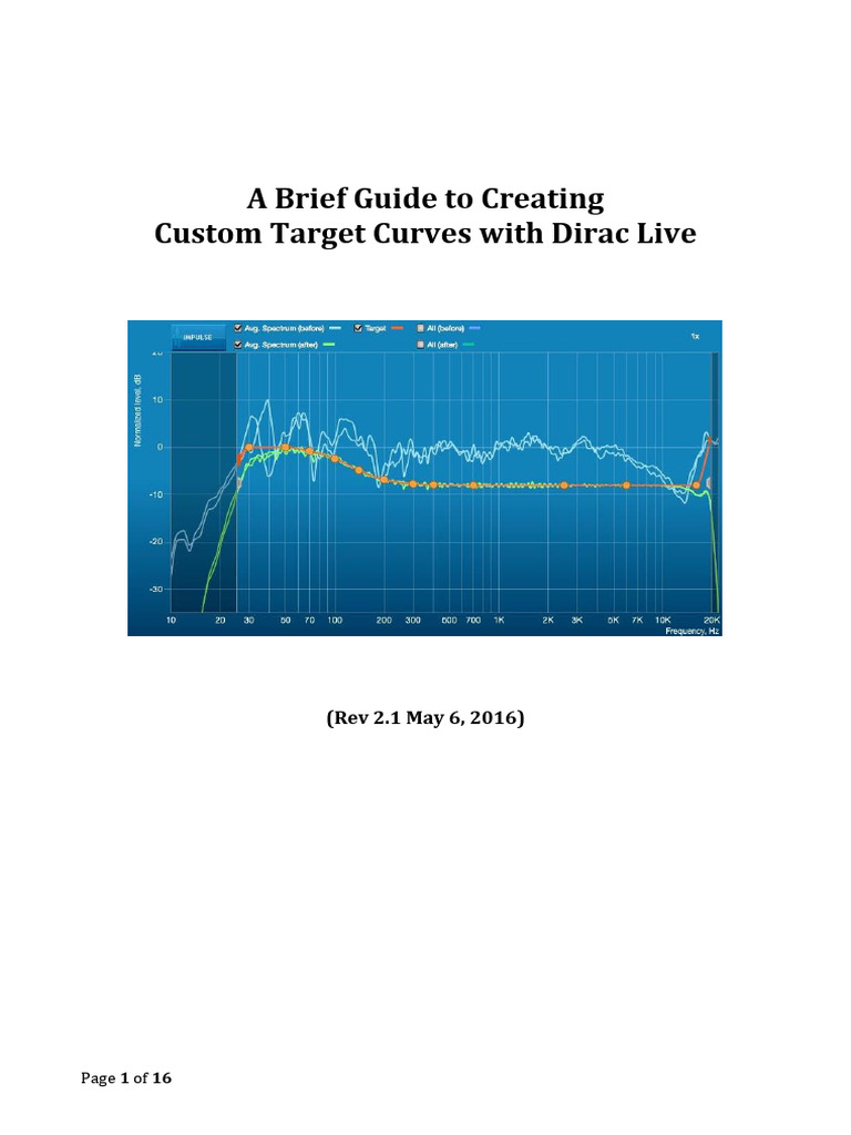 A Brief Guide To Creating Custom Target Curves in Dirac Live Rev 2.1 ...