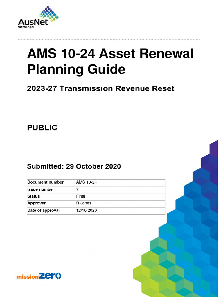 AusNet Services - Supporting Technical Document - AMS 10-24 Asset ...