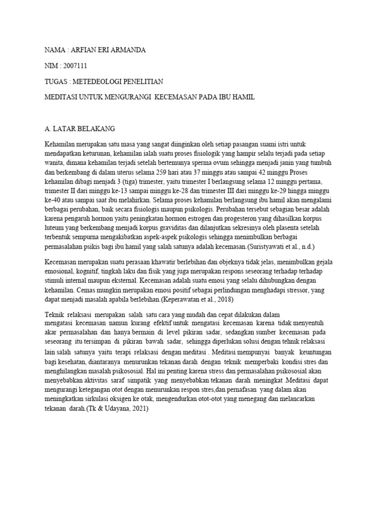 Arfian Metd Pert Prak 1 | PDF