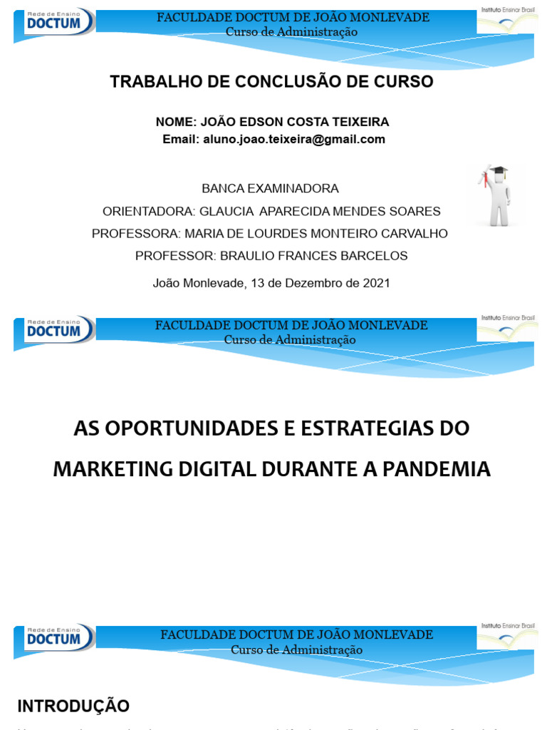 Slides Tcc2 Joao Edson | PDF | Marketing | Marketing digital